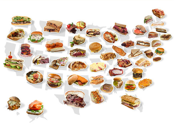 A Map of The Best Sandwich From Every State | Foodiggity