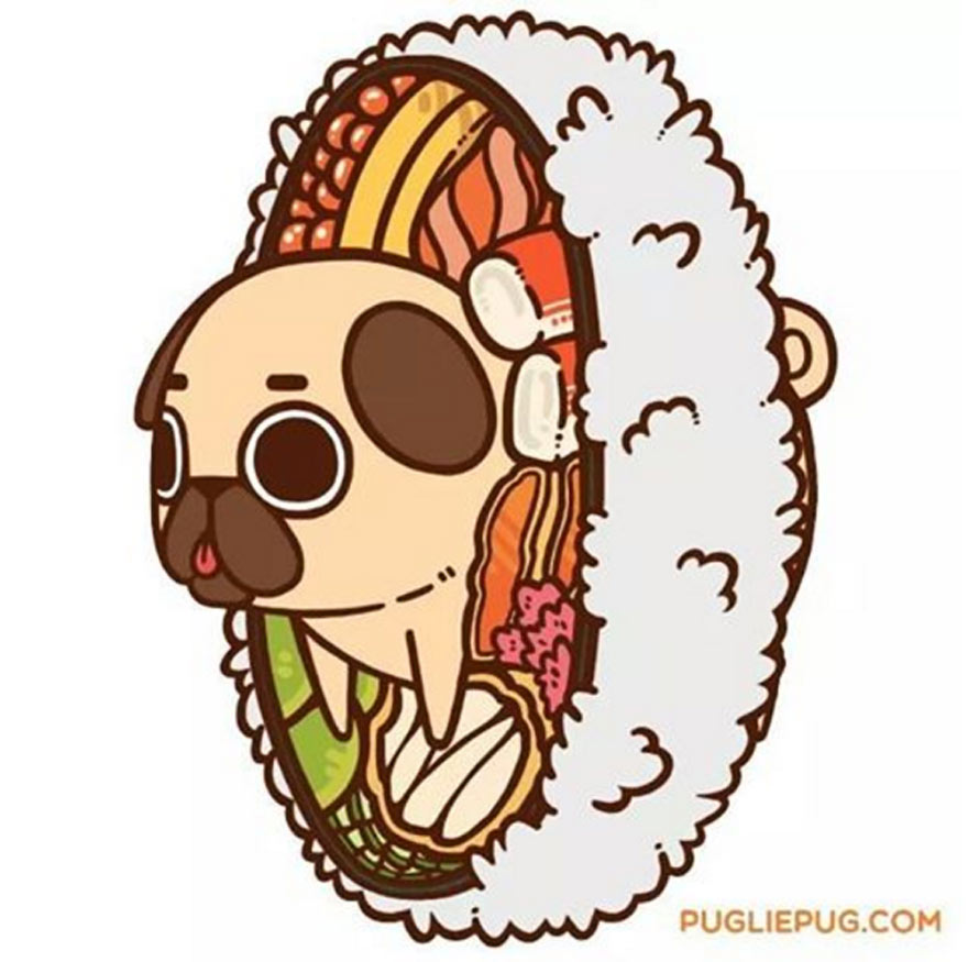 An Adorable Pug Illustrated As Foods For Some Reason | Foodiggity